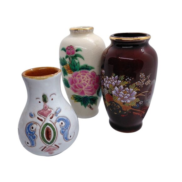 Homco | Accents | Set Of 3 Miniature Small Vases Read | Poshmark
